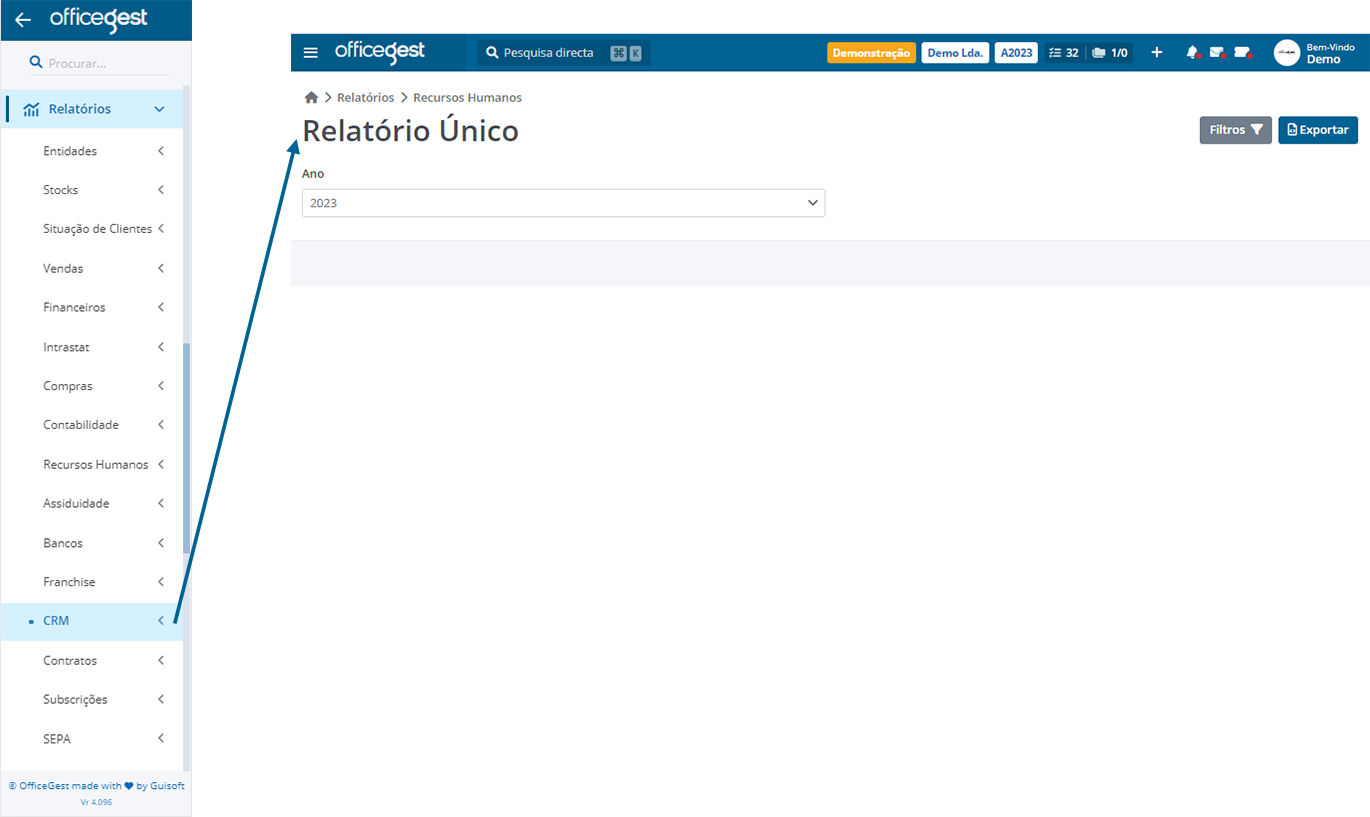 Relatório [Recursos Humanos] Relatório Único – Help OfficeGest